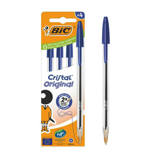 Bic Pen Blue 4 pack display of 10 | CTC Wholesalers