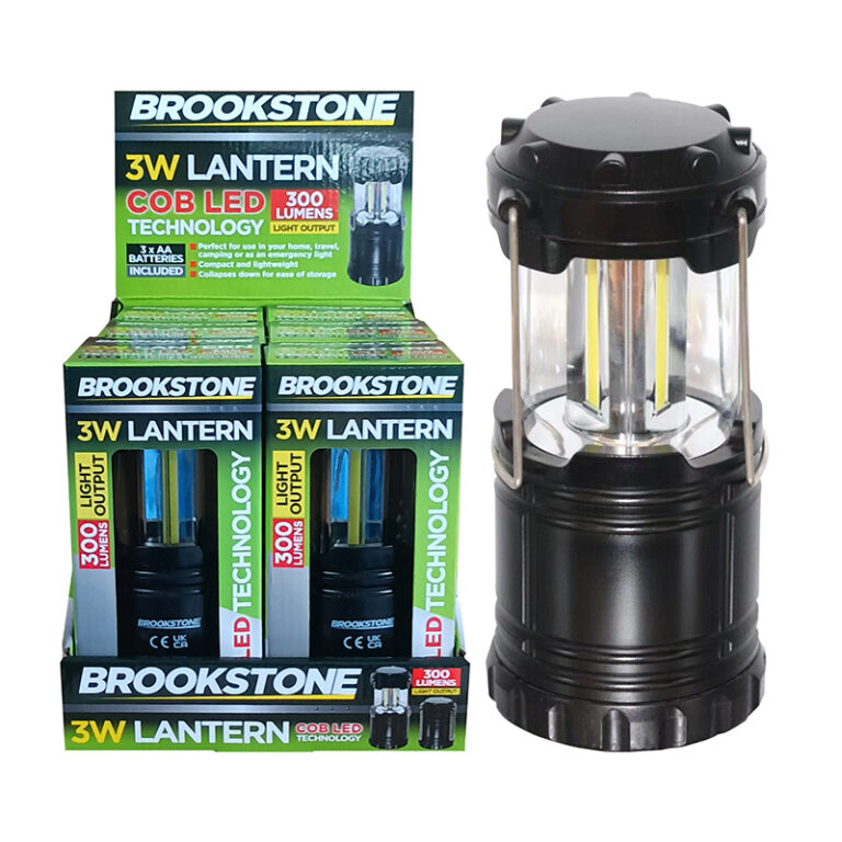 Brookstone 3w COB Lantern in display of 6 | CTC Wholesalers