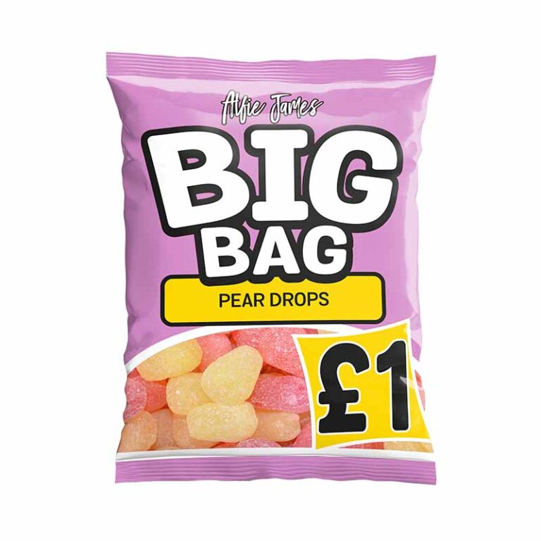 Big Bag Pear Drops PM £1 120g x 12 | CTC Wholesalers