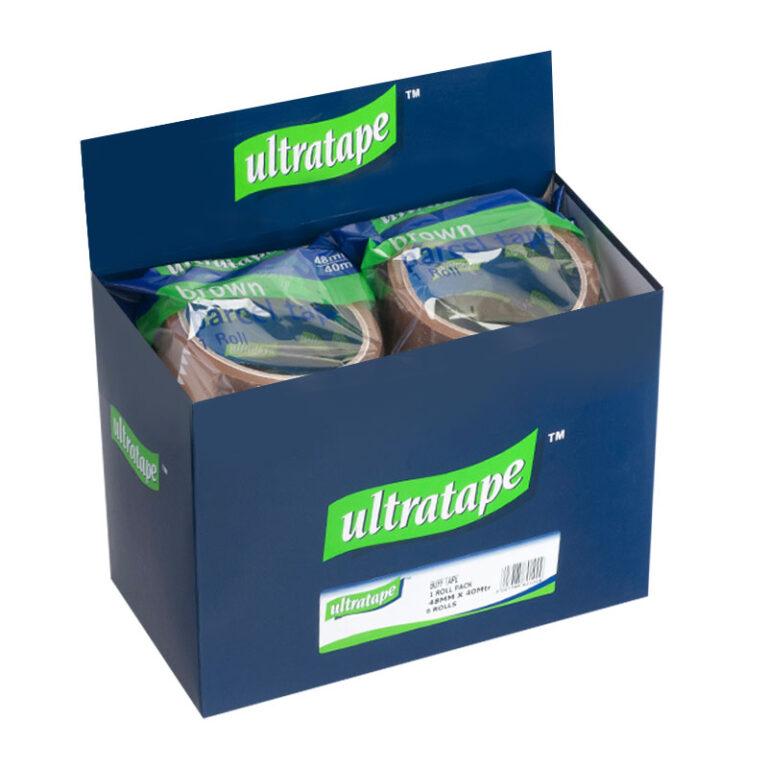 Ultratape Brown Tape 48mm x 40m in display of 6 | CTC Wholesalers