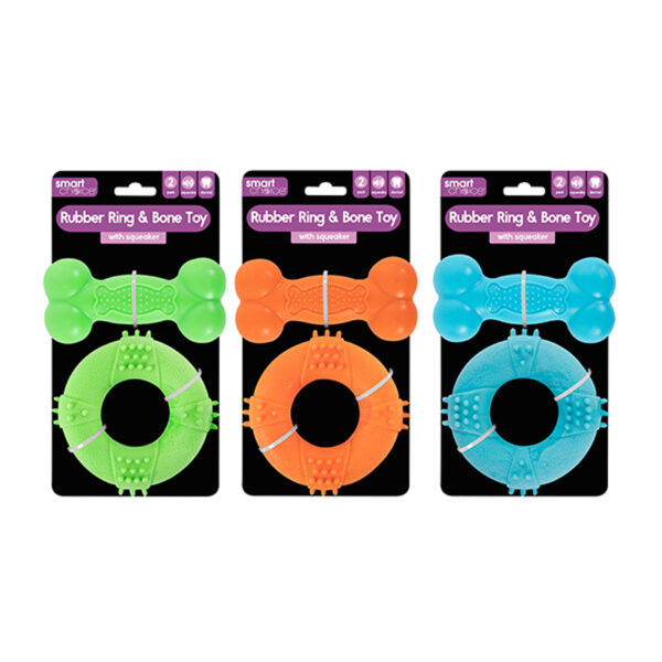 Dog Toy Rubber Ring and Bone | CTC Wholesalers