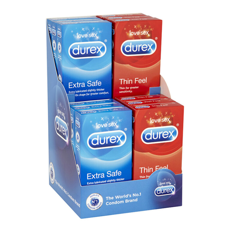 Durex Counter Display 6 packs. 6 each Extra Safe & Thin Feel - 5% vat x ...