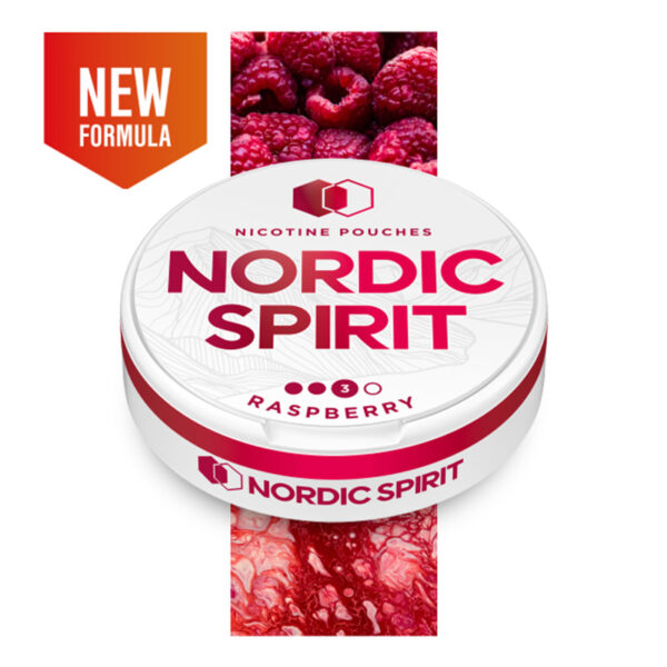 Nordic Spirit Nicotine Pouch Raspberry Strong 9mg x 5 | CTC Wholesalers