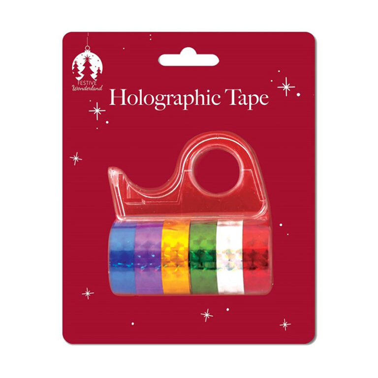 Christmas Holographic Tape & Dispenser | CTC Wholesalers