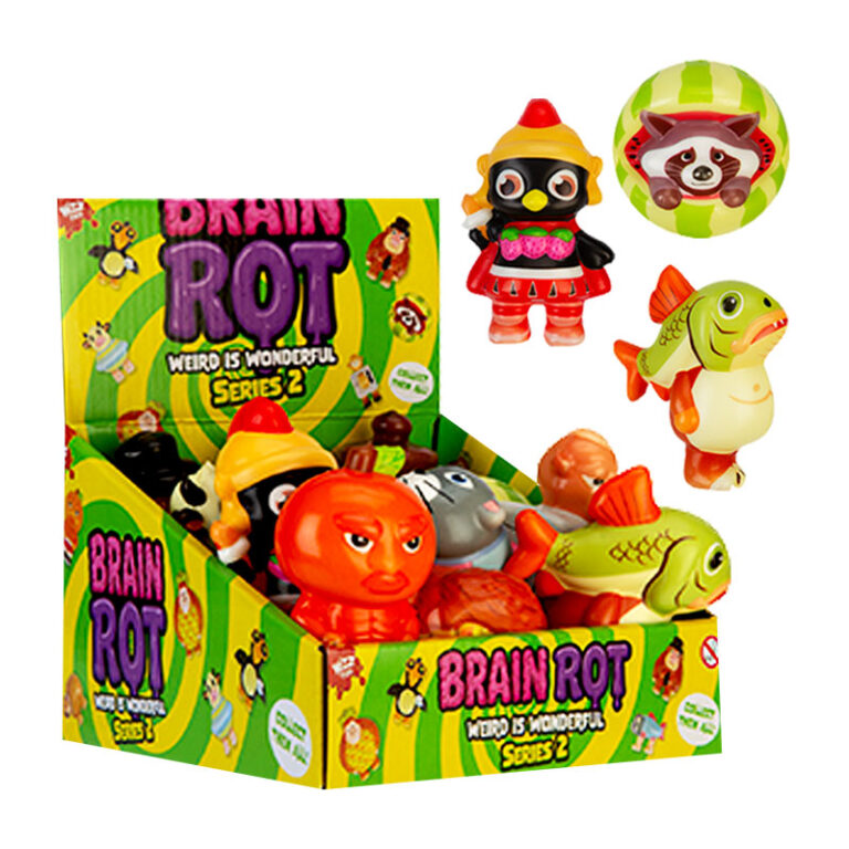 Brain Rot Squishy Assorted 10cm in display of 12 | CTC Wholesalers