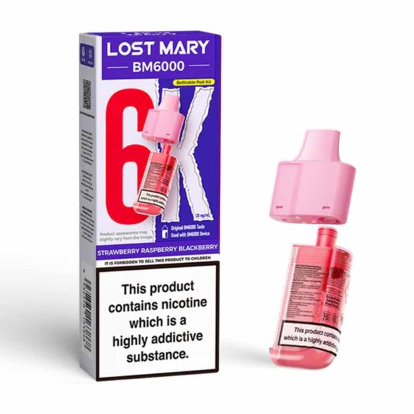 Lost Mary BM6000 Pod Strawberry Raspberry Blackberry 20mg - 12ml | CTC ...