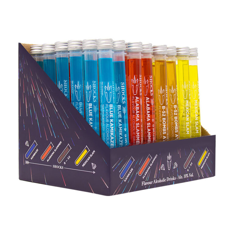 Shocks Test Tube Alcoholic Drinks 20ml 10% vol display of 48 | CTC ...