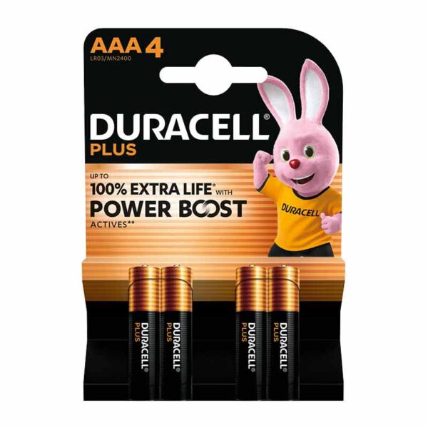 Duracell Power Boost AAA 4 pack Batteries | CTC Wholesalers