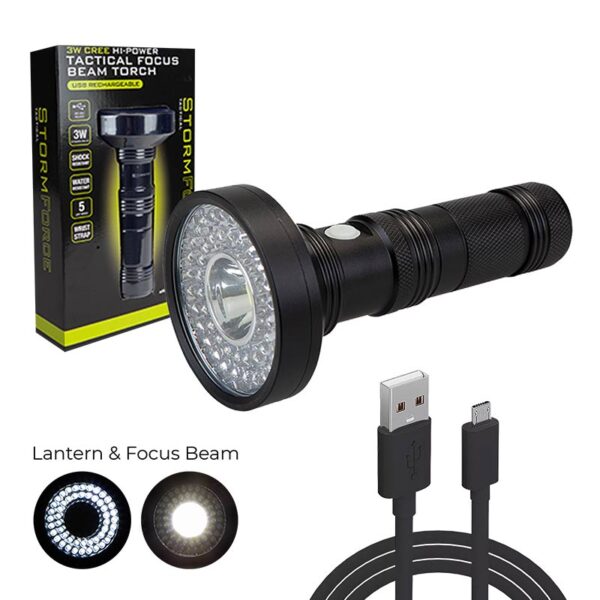 Summit Storm Force Rechargeable 3W Cree Tactical Torch | CTC Wholesalers