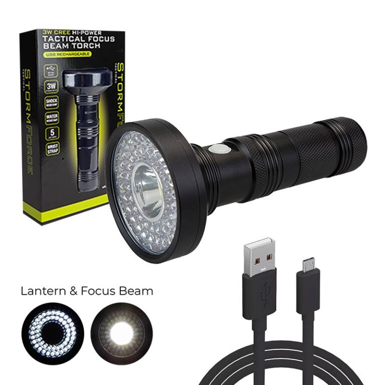 Summit Storm Force Rechargeable 3W Cree Tactical Torch | CTC Wholesalers